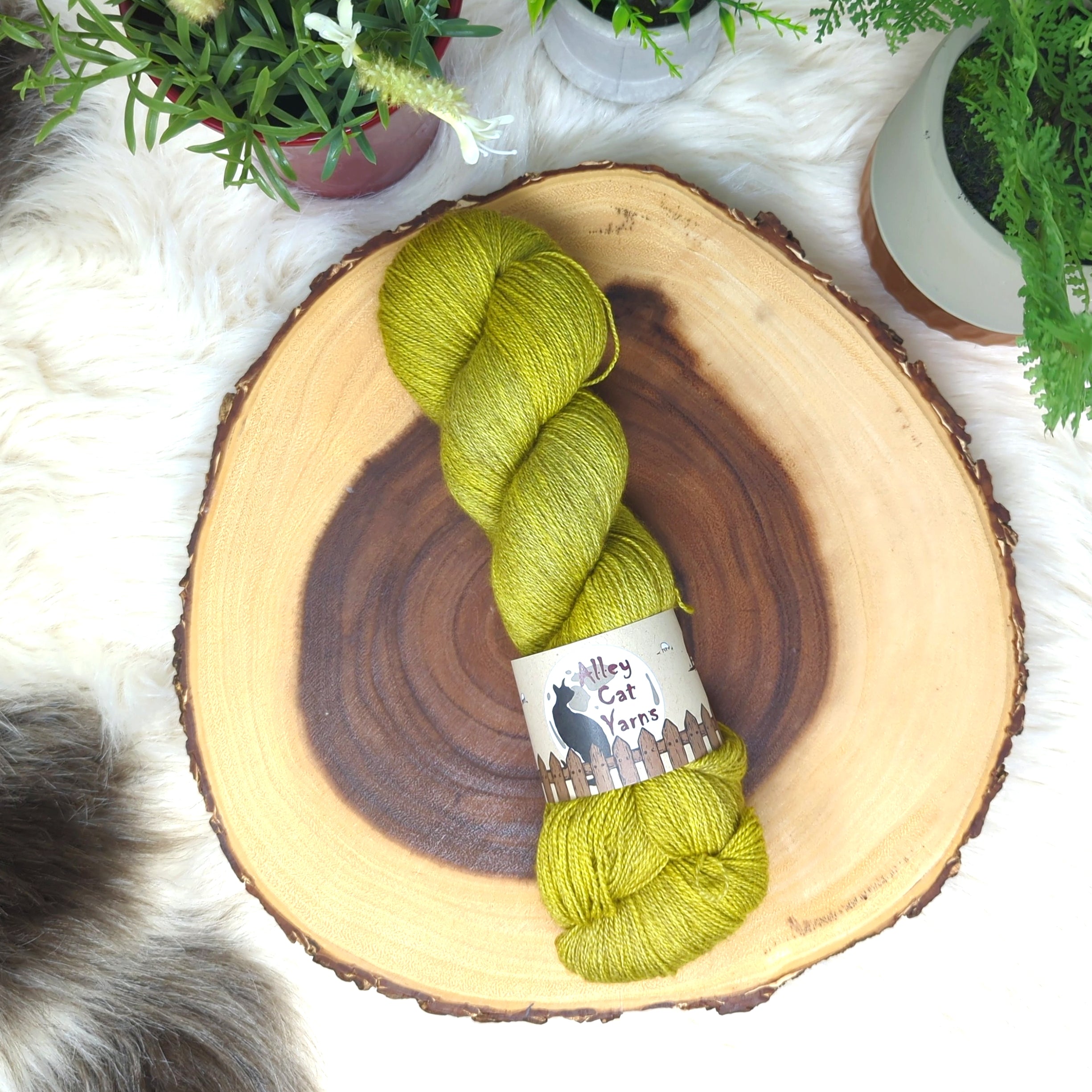 Silk Yak Lace: Chartreuse – Alley Cat Yarns